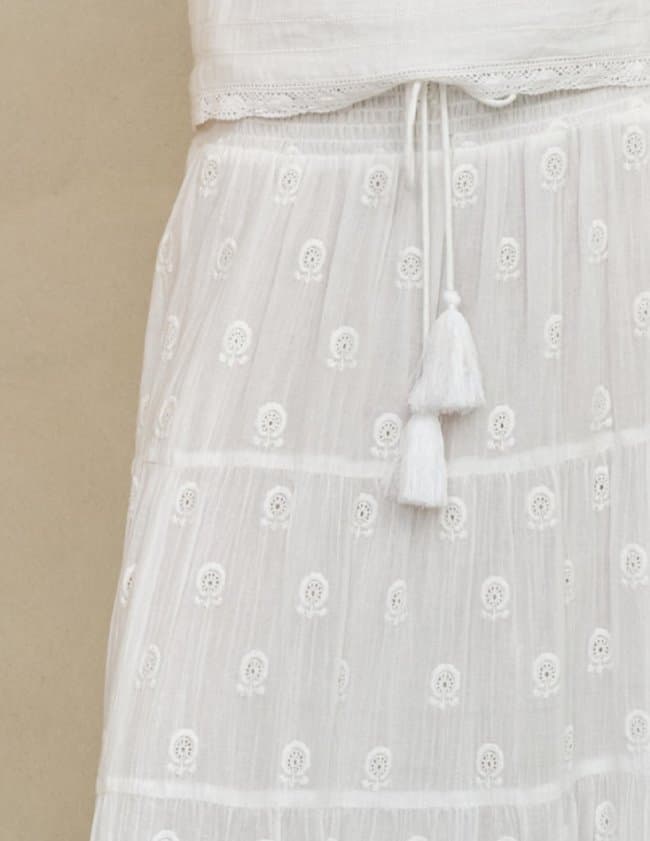 M.A.B.E APPAREL Frani maxi skirt - white